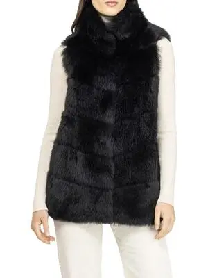 Gorski GORSKI Genuine Shearling Vest Black/black