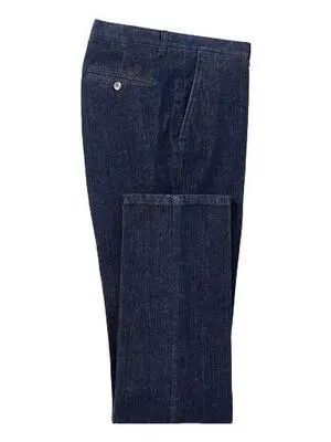 PAUL FREDRICK Denim Five Pocket Pants Dark Blue