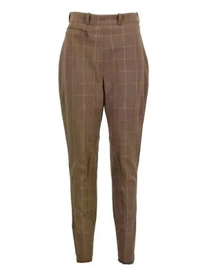 Hermès Checked Trousers - Brown