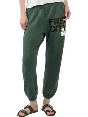 FREECITY Superfluff Lux Og Graphic Print Track Pants - Green