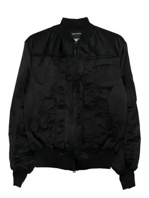 Y3 Logo-print Bomber Jacket - Black