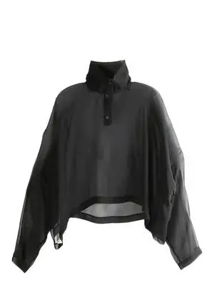 Rick Owens Jumbo Tabard Sheer Blouse - Black