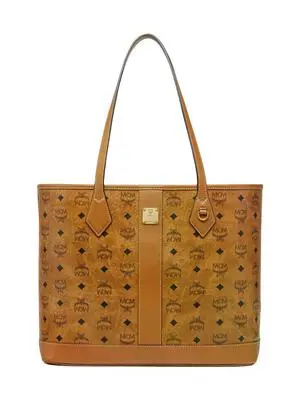 Mcm Logo-pattern Tote Bag - Brown