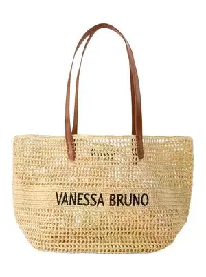 Vanessa Bruno Raffia Shopper Bag With Handles - Neutrals