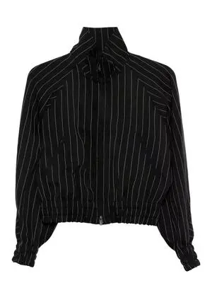 Y3 Stripe-pattern Bomber Jacket - Black