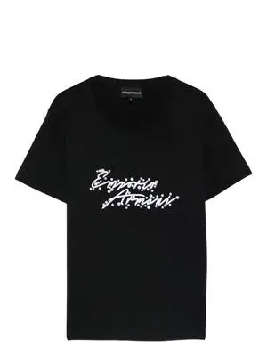 Emporio Armani Embellished T-shirt - Black