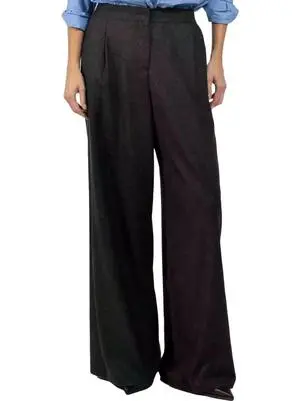 Dusan Pleated Wide Leg Pants - Grey