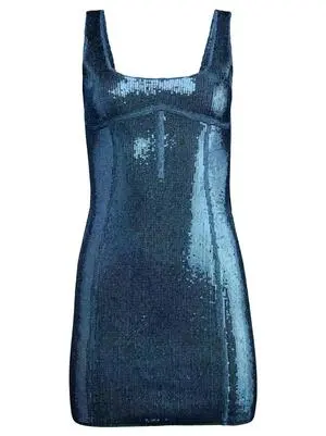 Fleur Du Mal Sequin Embellished Mini Dress - Blue