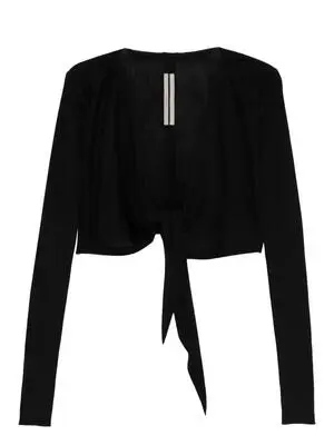 Rick Owens Tie-fastening Cardigan - Black