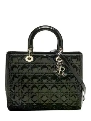 Dior Large Lady Cannage Tote Bag - Black