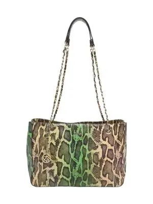 Dkny Python-embossed Tote - Neutrals