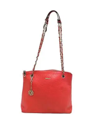 Dkny Leather Tote Bag - Red