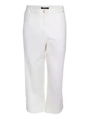 ELENA MIRO` Buttoned Jeans - White