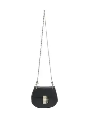 Chloé Mini Drew Leather Shoulder Bag - Black