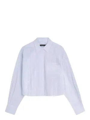 Rag & Bone Striped Cropped Shirt - White