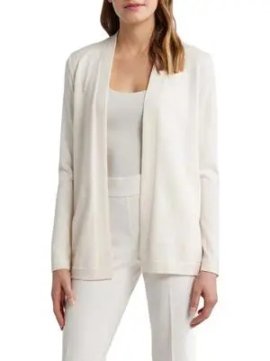 Anne Klein Chatham Open Front Cardigan White Dove