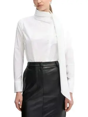 SANDRO FERRONE Tie-neck Blouse - White