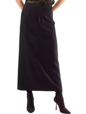 NELLS NELSON Vianne Button-fastening Maxi Skirt - Black