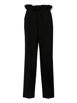 Gucci Paperbag-waist Trousers - Black
