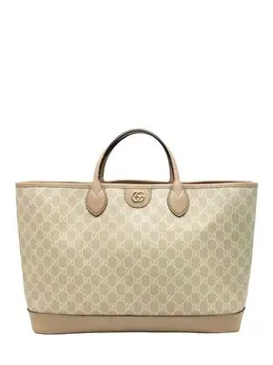 Gucci Medium Gg Supreme Ophidia Tote Satchel - Brown