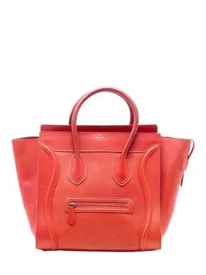Celine 2013 Mini Leather Luggage Tote Bag - Orange