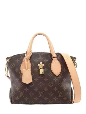 LOUIS VUITTON 2019 Monogram Flower Zipped Pm Tote Bag - Brown