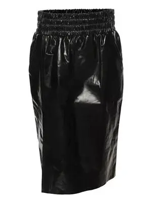 TOM FORD Leather Knee Length Skirt - Black