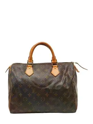 LOUIS VUITTON 2001 Speedy Monogram Tote Bag - Brown