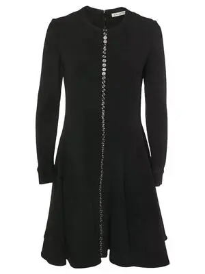 Dior 2023 Button-detail A-line Mini Dress - Black