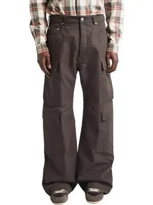 Rick Owens Geth Cotton & Nylon Cargo Pants - Dark Dust