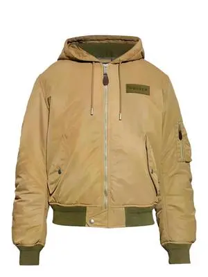 Alexander McQueen Hooded Zip-up Bomber Jacket - Neutrals