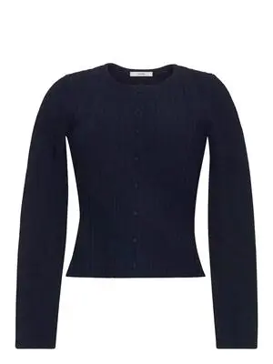 Adam Lippes Faye Knit Cardigan - Blue