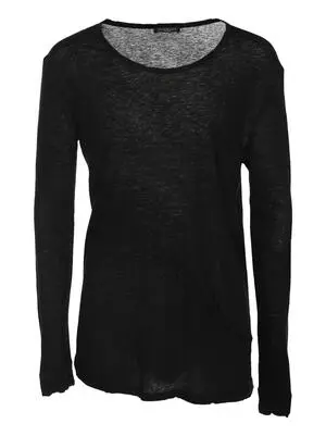 Balmain Knit Cotton Top - Black