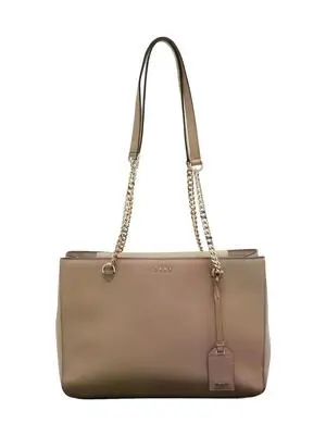 Dkny Bryant Park Leather Shoulder Bag - Neutrals