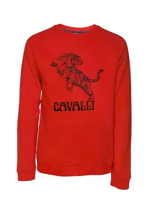 Roberto Cavalli Vintage Knit Tiger Sweatshirt - Orange