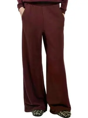 JAMIE HALLER Terry Palazzo Trousers - Red