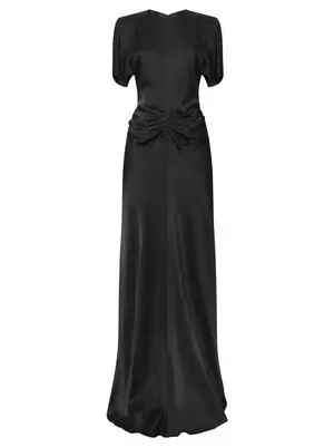 Victoria Beckham Ruched Maxi Dress - Black