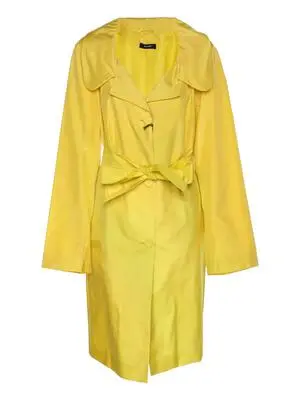PERSON-A Belted Button Coat - Yellow