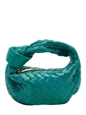 Bottega Veneta Mini Jodie Woven Leather Handbag - Green