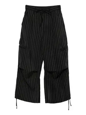 Y3 Stripe-pattern Trousers - Black