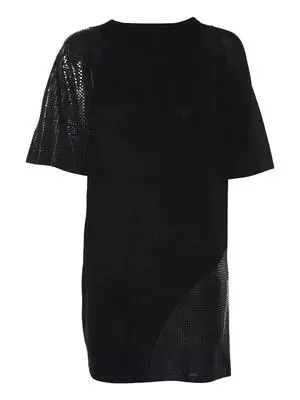 Marina Rinaldi Sequin-embellished Neck-tie Top - Black