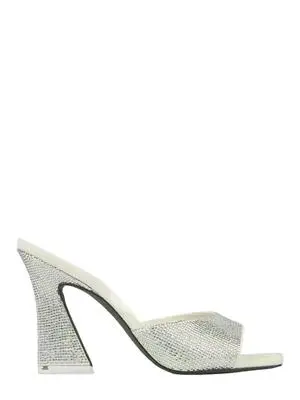 BLACK SUEDE STUDIO Embellished Heeled Sandals - Silver