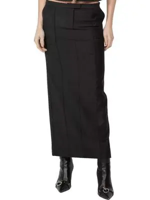 AYA MUSE Panelled Maxi Skirt - Black