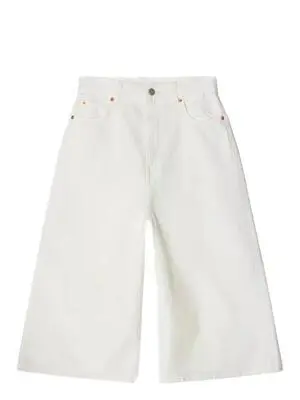 TEURN STUDIOS Baggy Denim Shorts - White