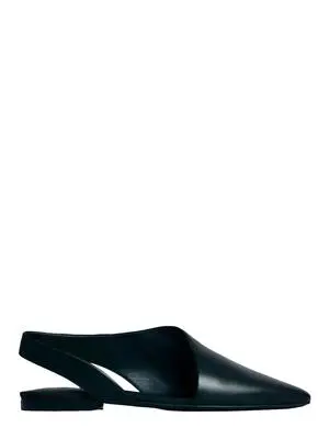 Co Pointed-toe Slingback Ballet Flats - Black