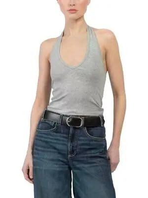 NILI LOTAN Britt Halter-neck Top - Grey