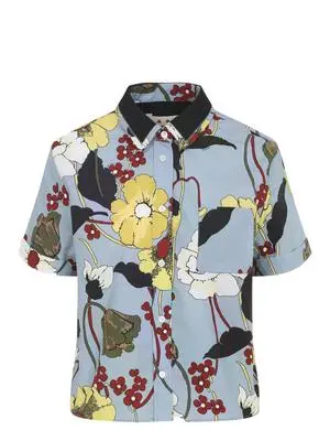 MARNI Floral Pocket Cotton Shirt