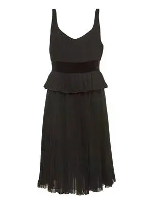 Emporio Armani Pleated Midi Dress - Black