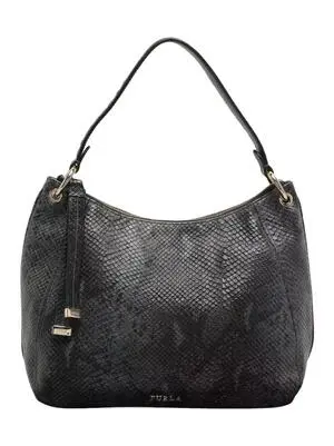 FURLA Python-Embossed Leather Tote Bag