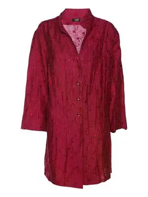 BASLER Embroidered Long-sleeved Shirt - Red